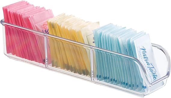 Amazon.com: iDesign Linus Plastic Divided Packet Organizer, Holder for ...