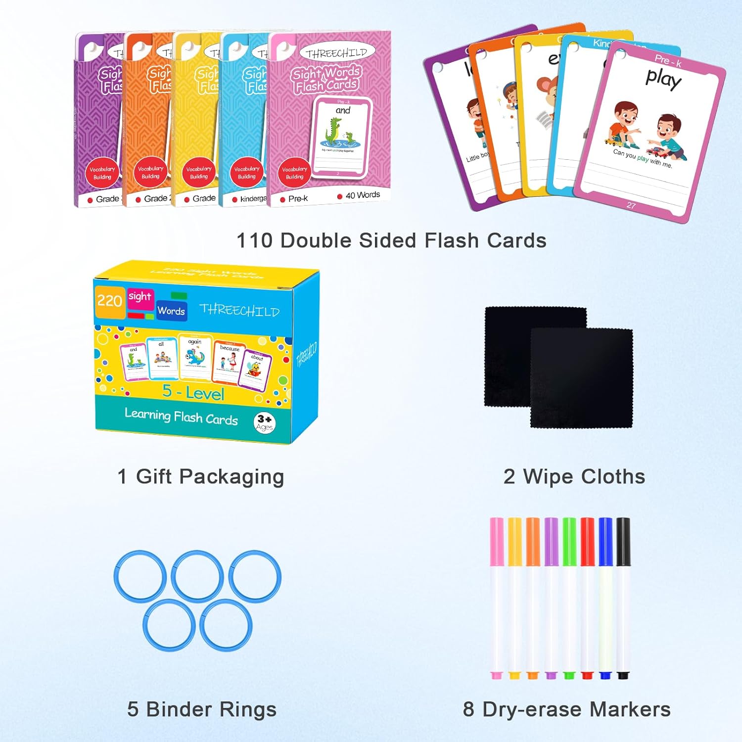 Sight Words Flash Cards Kindergarten - 220 Dolch Australia | Ubuy
