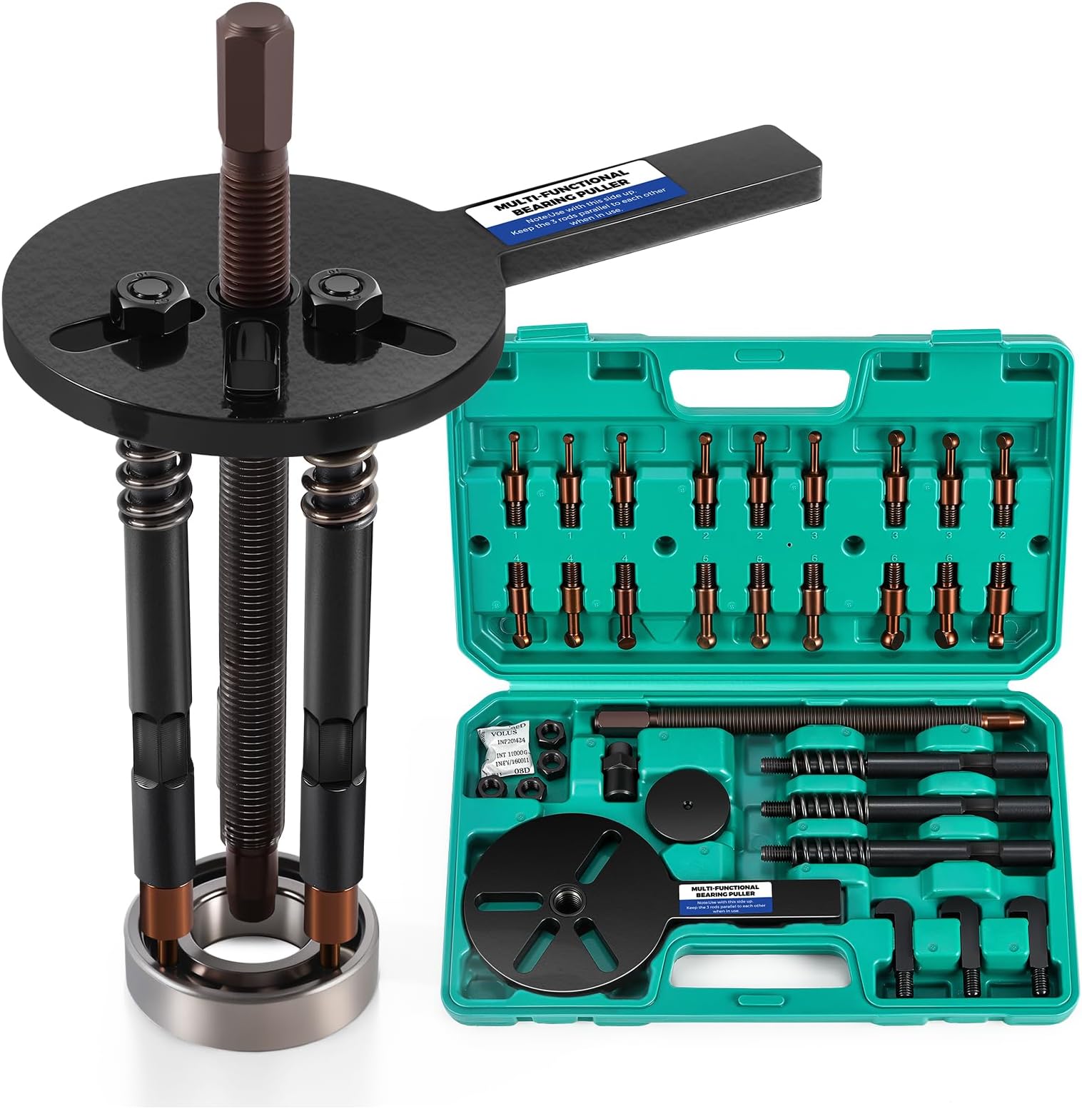 Amazon.com: Bonvoisin Bearing Puller Set, 33 in 1 Blind Hole Bearing ...