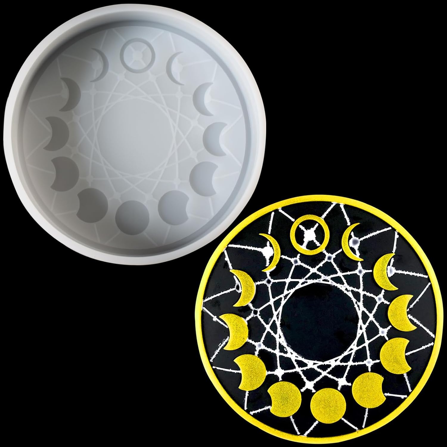 Amazon.com: AFOOFA Moon Phase Car Freshies Molds, Silicone Freshie ...