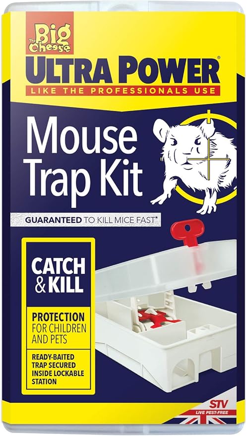 The Big Cheese Ultra Power Mouse Trap Kit - Rat Traps for Indoors, Rat ...