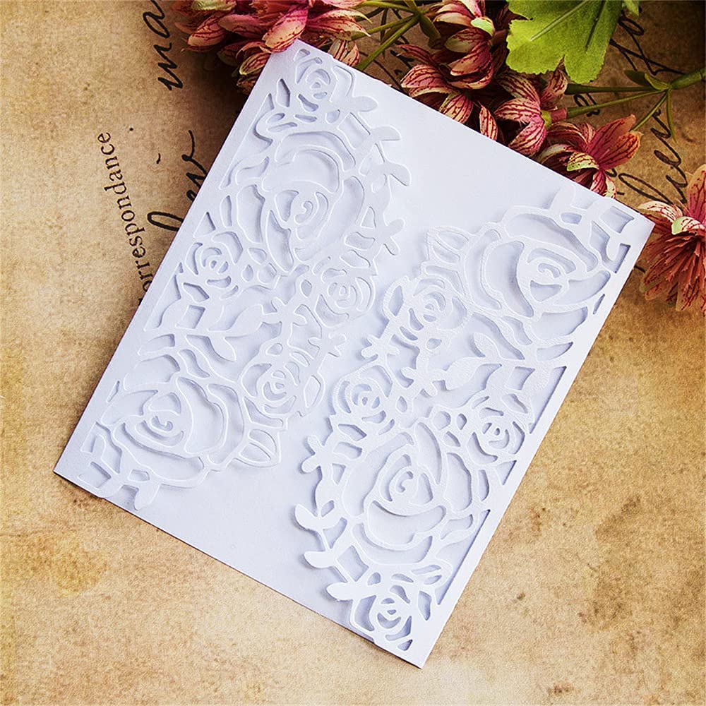 Stencil Floral Wedding Invitation Roses Wedding Invitation Svg