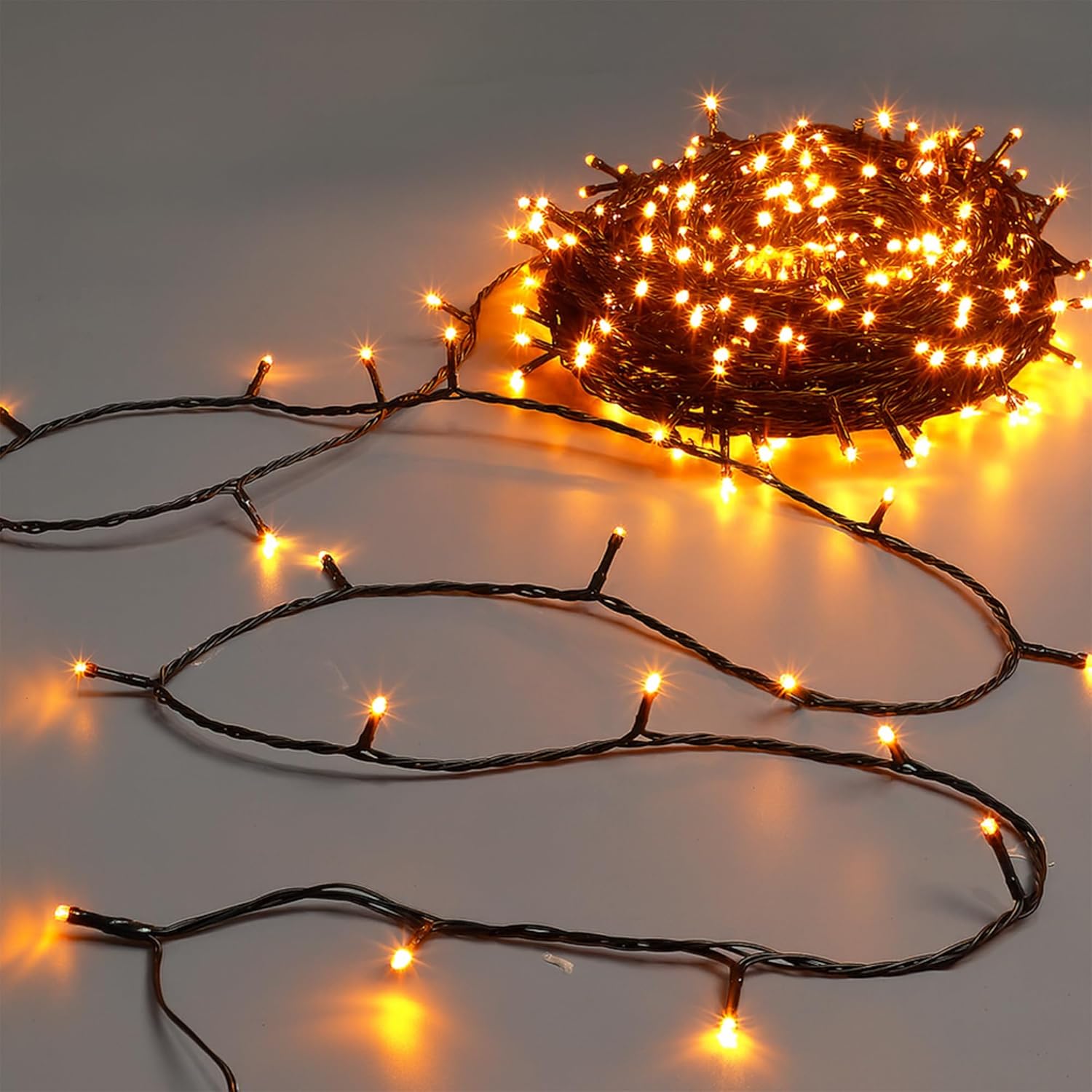 Lexi Lighting 520 LED Connectable Fairy Light Chain Dark Green Cable ...