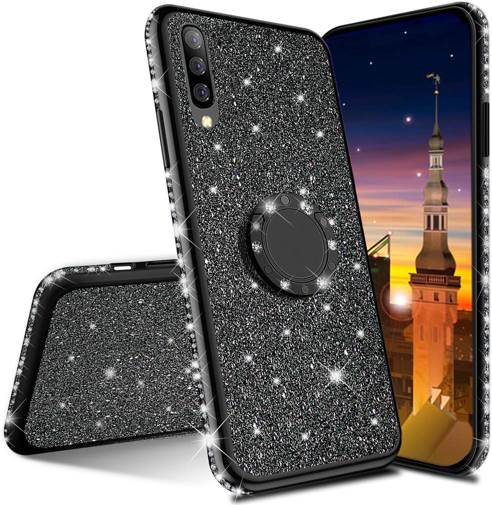 A6 Plus Coque Bling Gliter Paillette Brillant Strass avec 360 Rotation ...