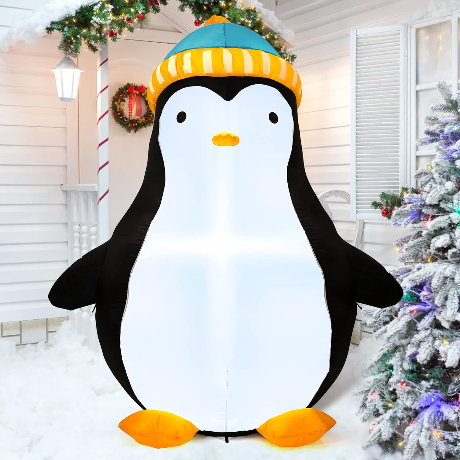 Amazon.com: MAOYUE Christmas Inflatables Decorations Penguin 4.76Ft ...
