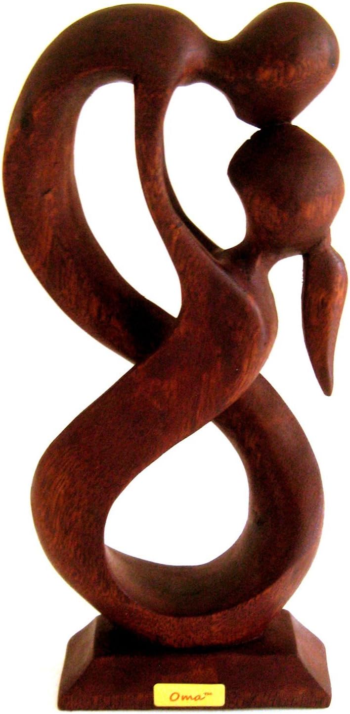 Amazon.com: OMA Love Statue Hug Embrace Modern Art Abstract Wooden ...