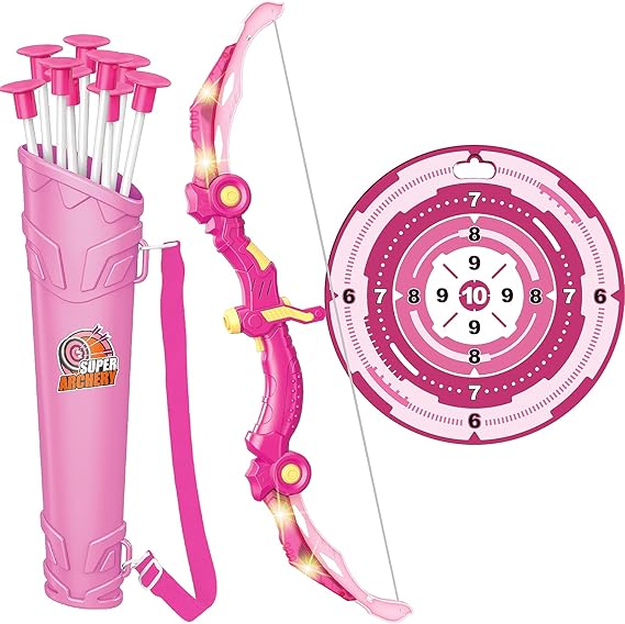 Amazon.com: Bow and Arrow Toys with LED Light Up Archery, Birthday Gift ...