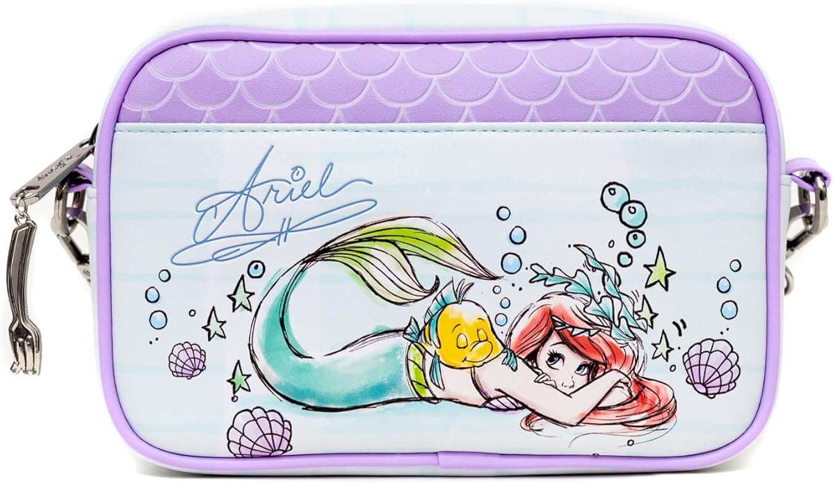 Disney Bag, Crossbody, The Little Mermaid Ariel and Flounder Poses ...
