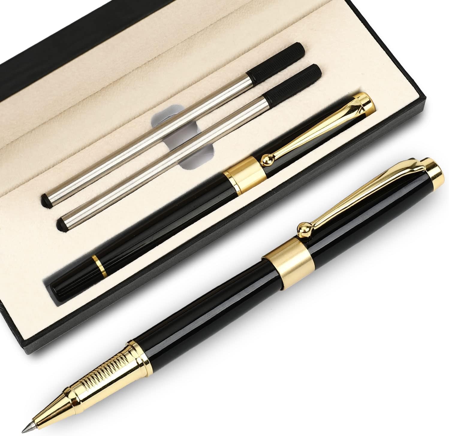 Amazon.com : YIVONKA Ballpoint Pen Black Refill,Luxury Ballpoint Line ...