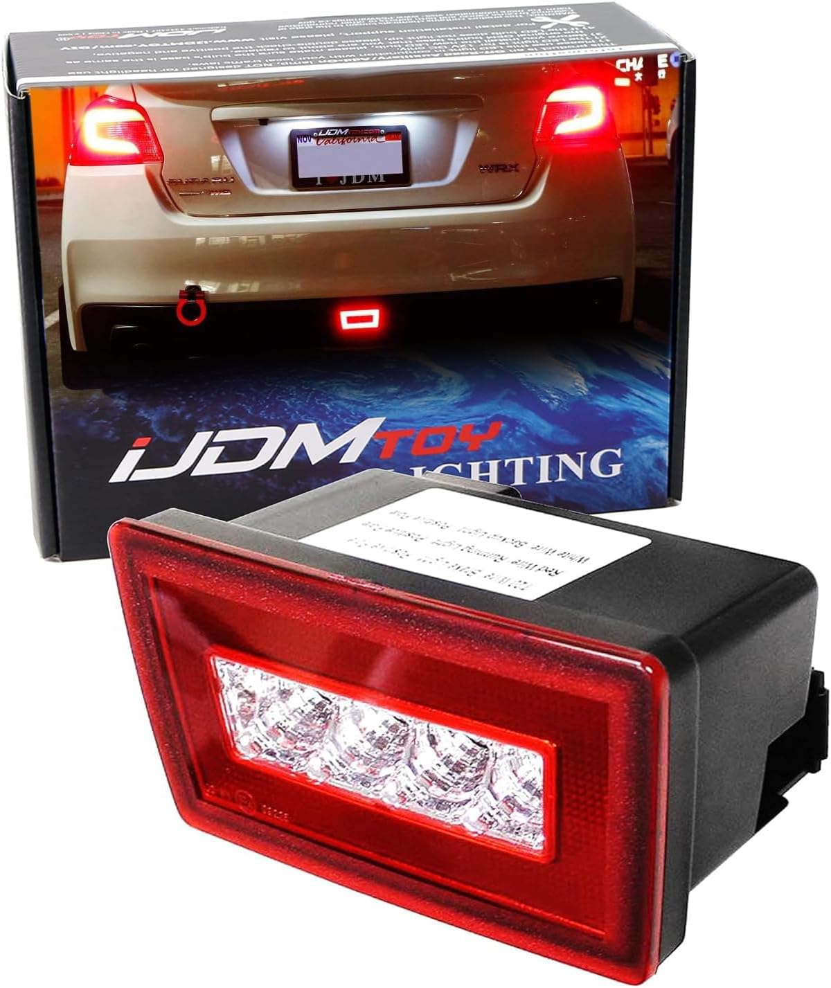 iJDMTOY Red Lens 3-in-1 LED Rear Fog Light Kit for 11-up Subaru Impreza ...