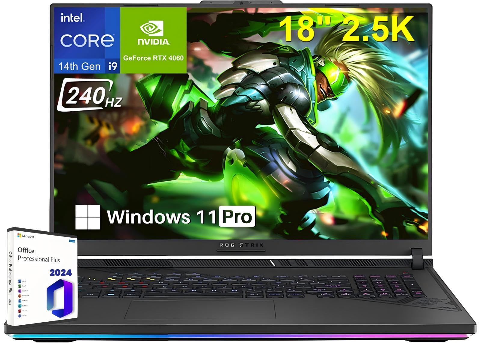 Amazon.com: ASUS ROG Strix G18 Gaming Laptop, ROG Nebula 18" 2.5K 240Hz ...