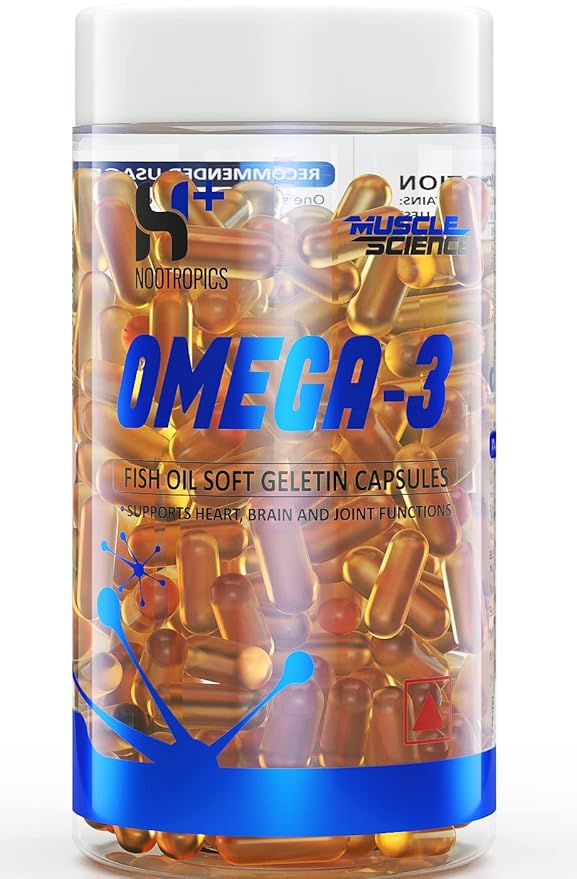 Muscle Science Omega 3 Fish oil capsules | 1000mg Capsules With Fish ...
