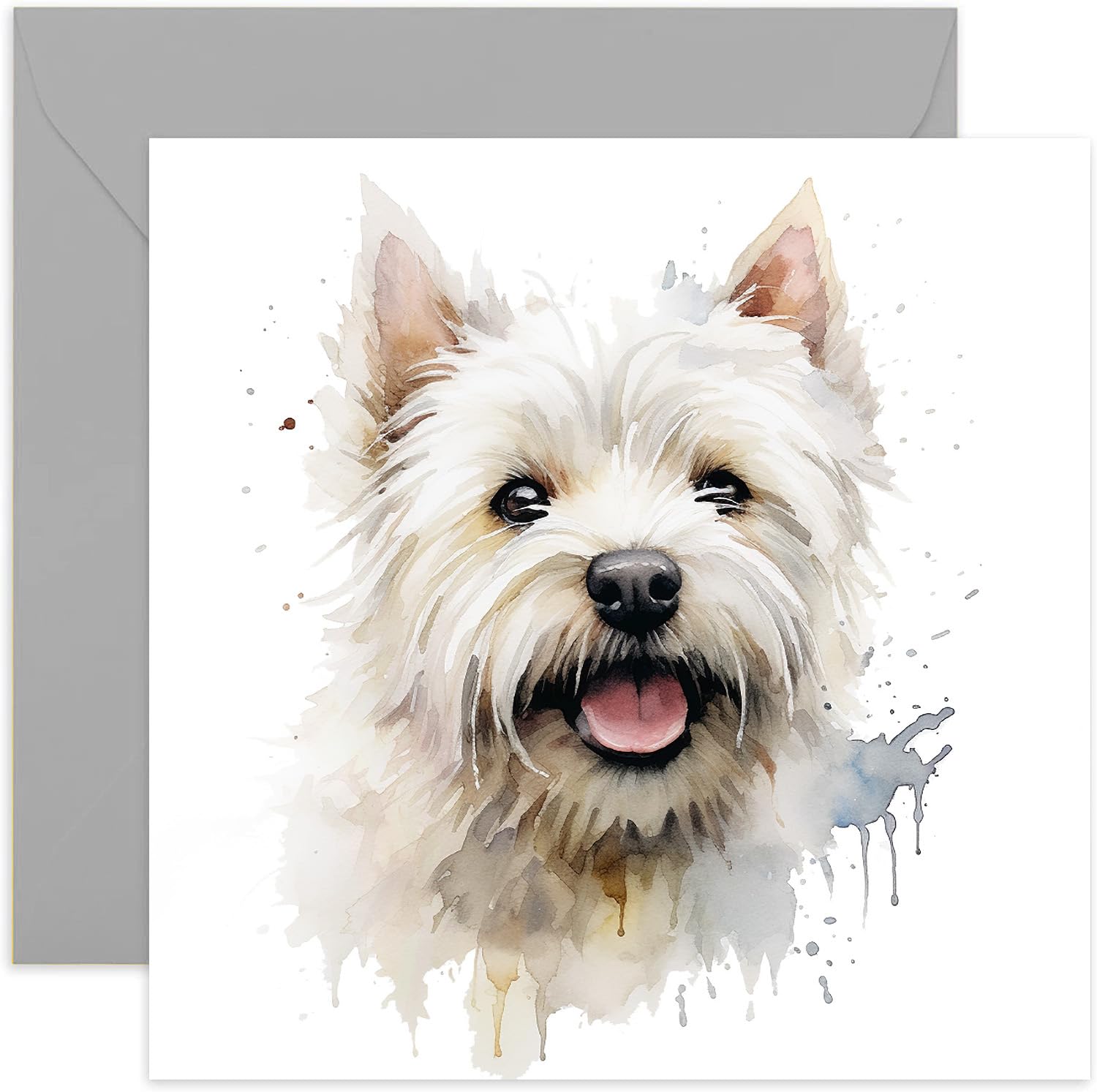 Old English Co. Watercolour Dog Card - West Higland White Terrier Dog ...
