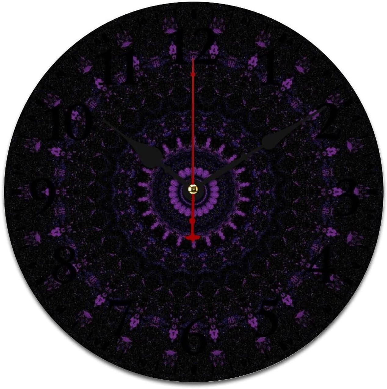 Amazon.com: Wood Clock Boho Chic Bohemian Cosmic Love Mandala Retro ...