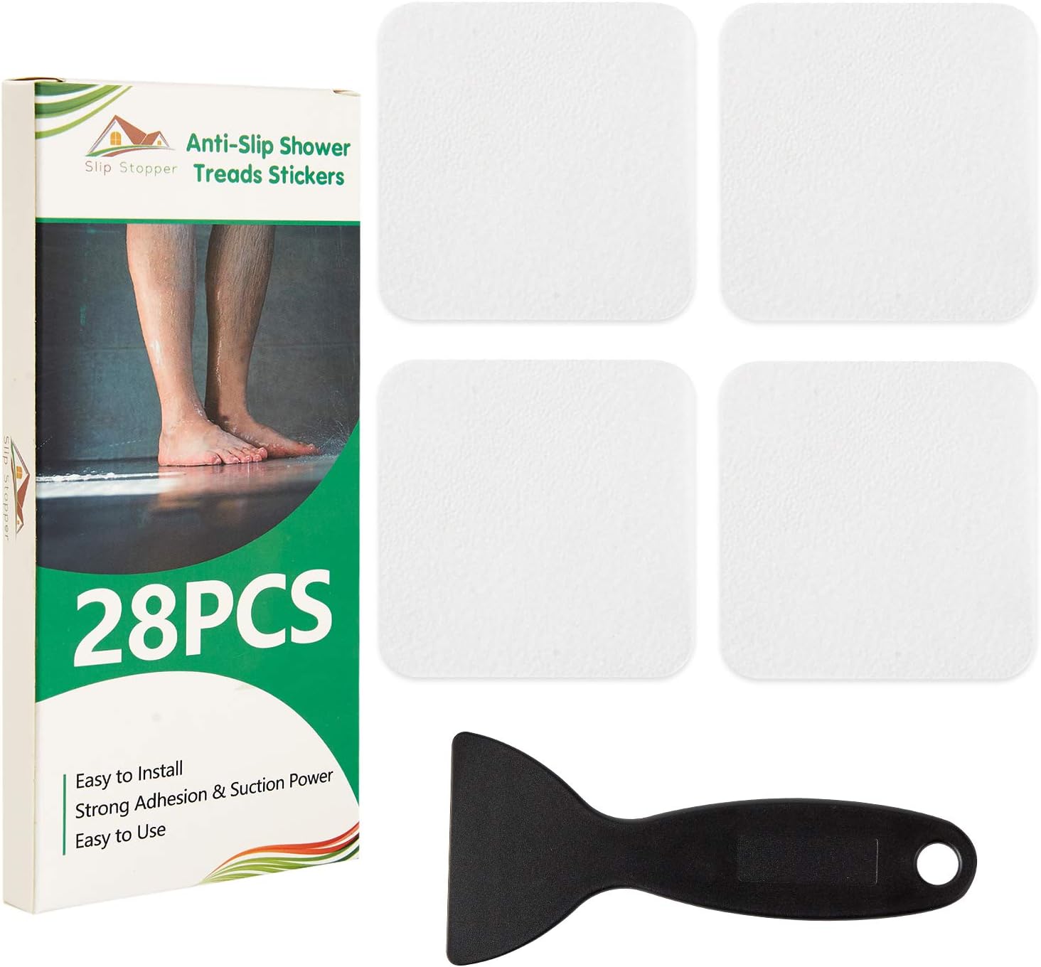 Amazon.com: Non Slip Bathtub Stickers 28 PCS Adhesive Anti Slip Shower ...