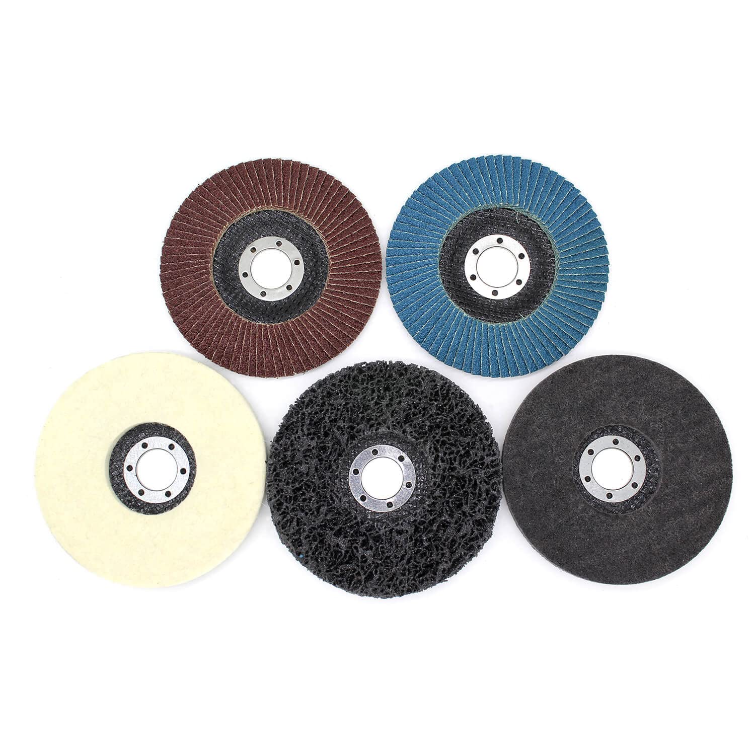 11 pieces/flap washer and polishing set/diameter 115 mm/flap washer 4 x ...