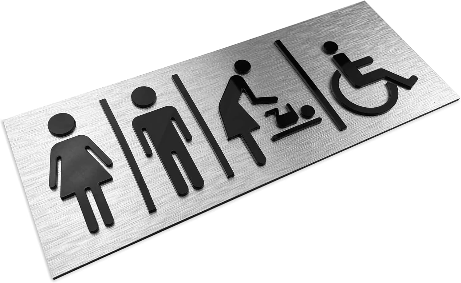 ALÚMADESIGNCO Moderna Cartel Baños Mixtos - Unisex Simbolo WC ...