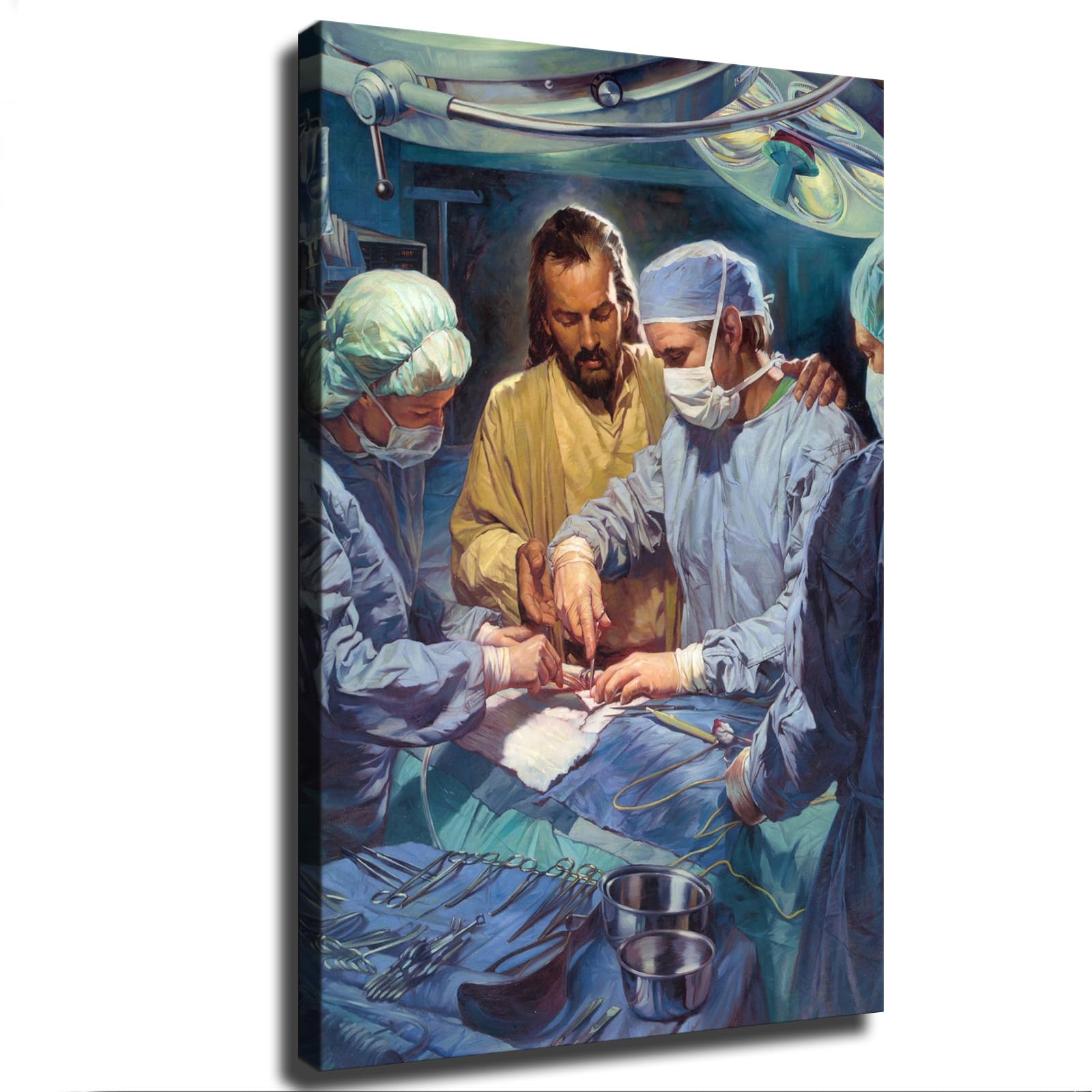 Amazon.com: Surgeon Jesus Blessed Operation Posters Canvas Print Wall ...