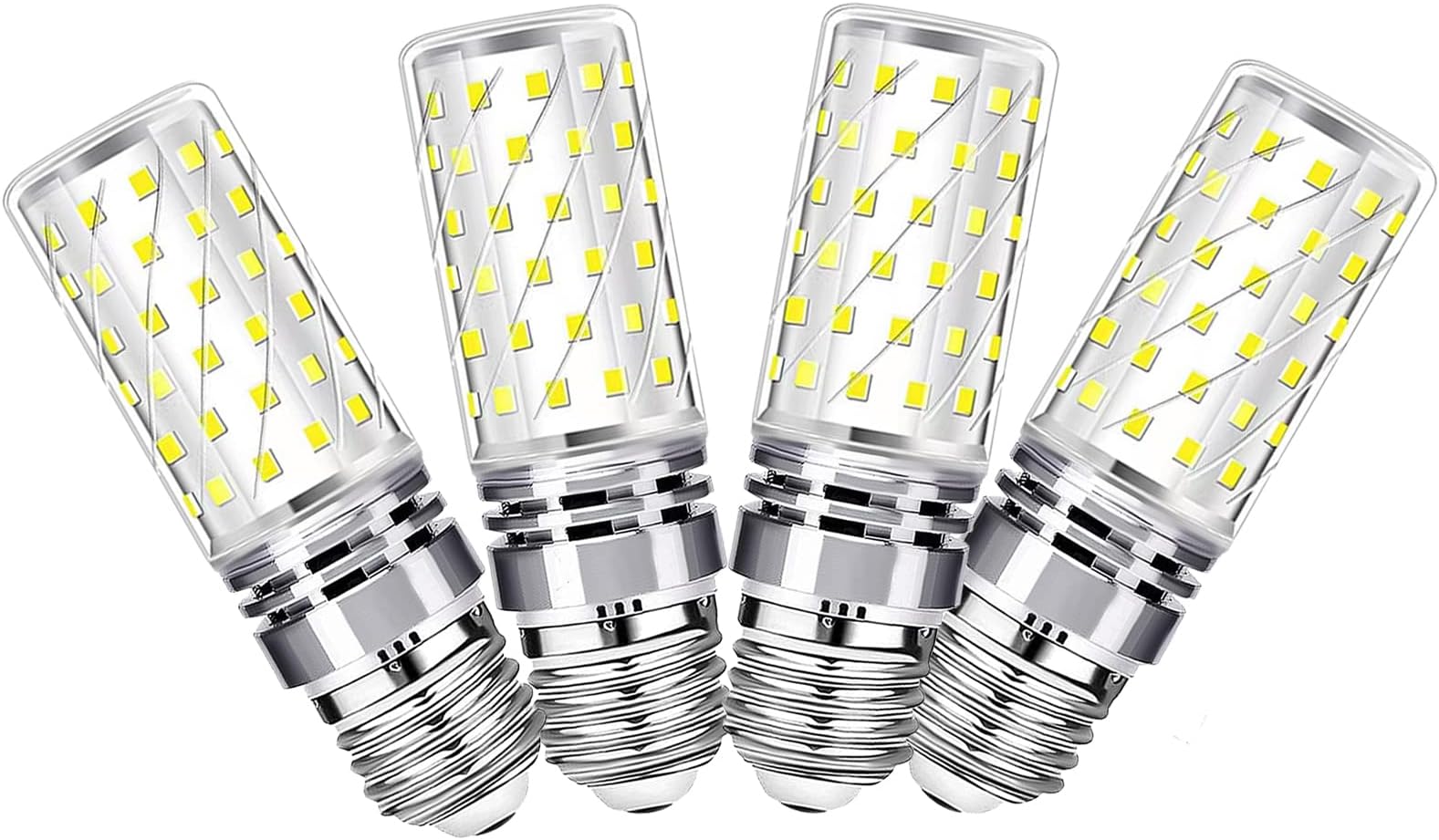 Wimdoyily 4 Pcs E27 LED Corn Bulbs, 12W LED Candelabra Light Bulbs 100W ...