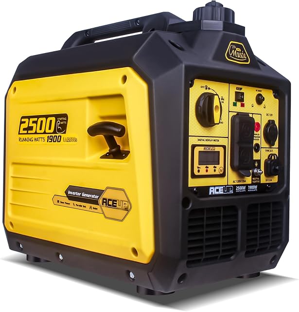 Aceup Energy 2500 Watt Gas Inverter Generator Super Quiet Portable ...