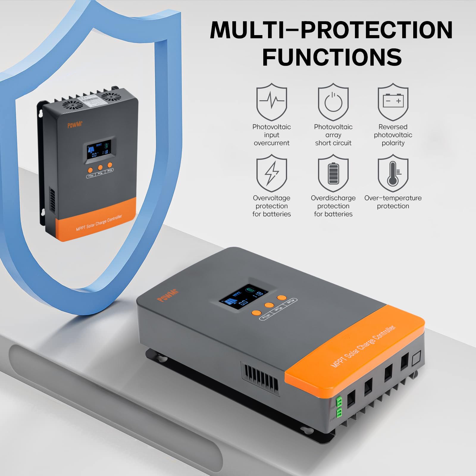 Snapklik.com : PowMr 100A MPPT Solar Charge Controller, 12V/24V/36 ...
