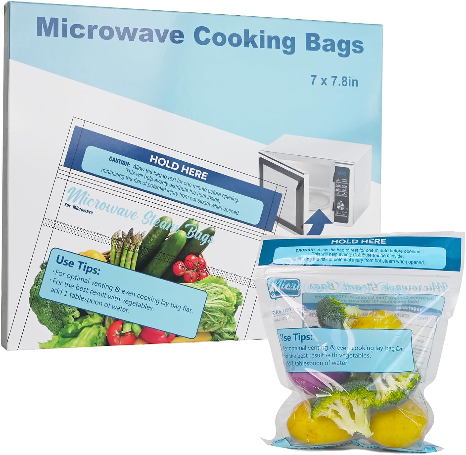 Amazon.com: 10 Pack Microwave Steamer Bag - Steam Food Storage Bags ...