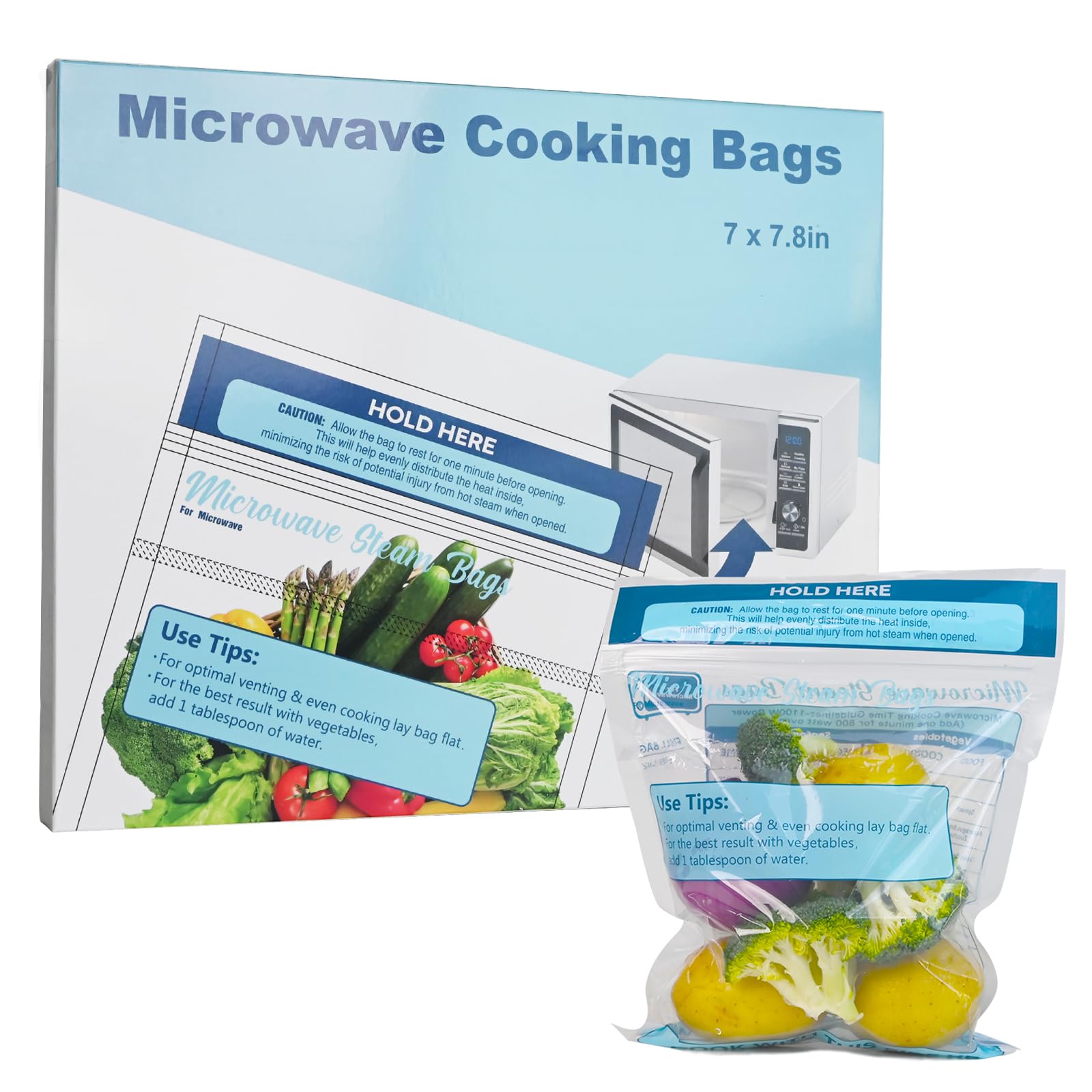 Amazon.com: 10 Pack Microwave Steamer Bag - Steam Food Storage Bags Steam Cooking Bag Microwave ...