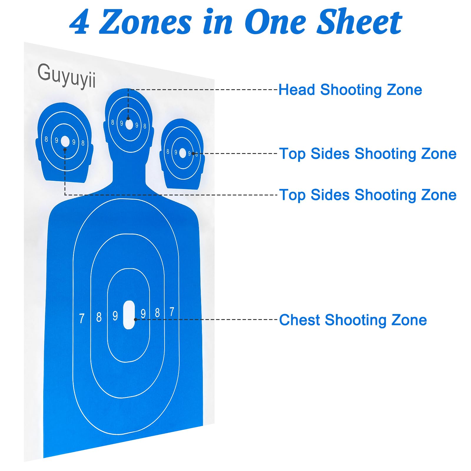 Snapklik.com : Guyuyii Shooting Targets - 20/25/50 Pack High-Contrast ...