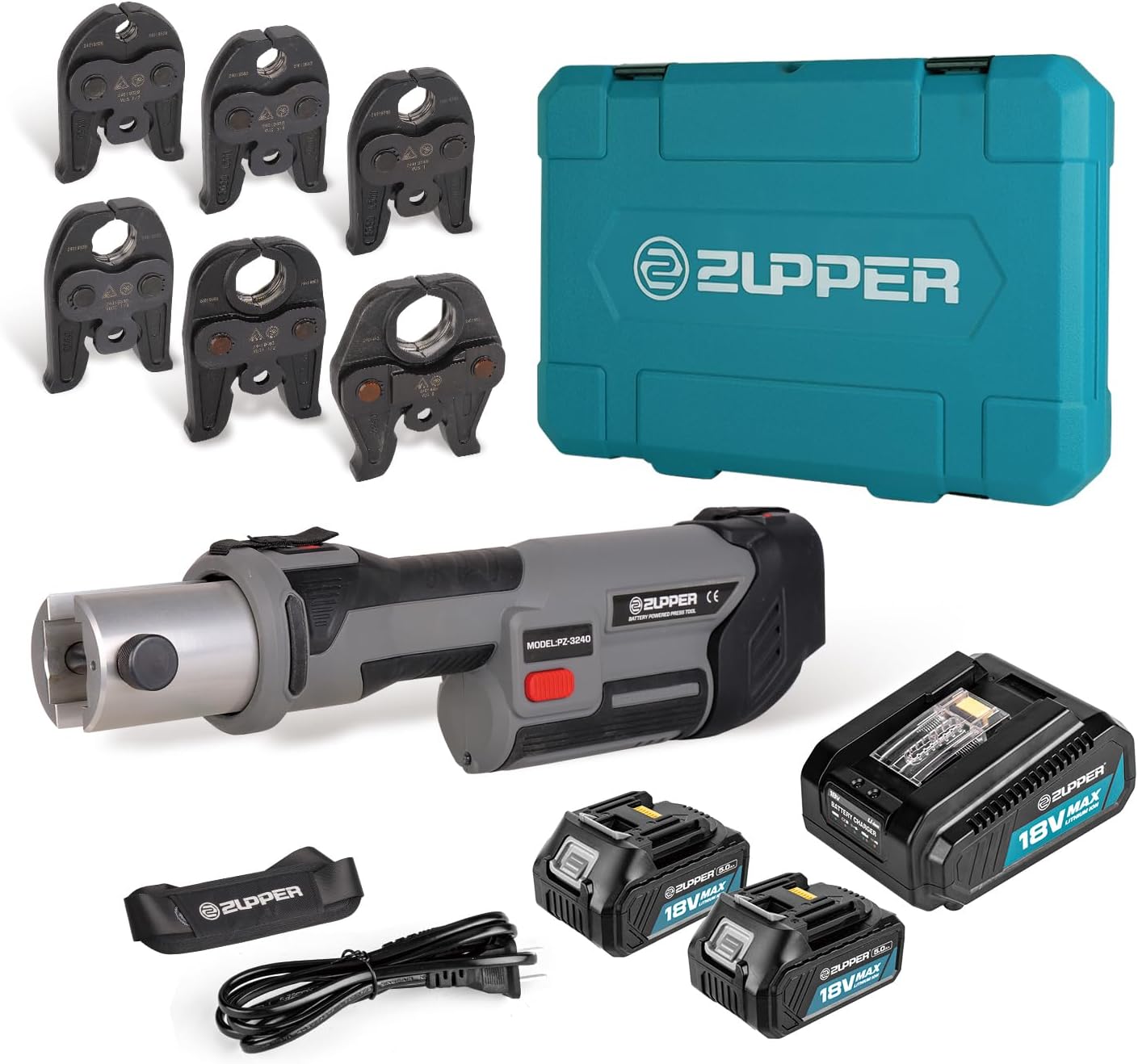 ZUPPER Upgraded Standard Pro Press Tool kit with 6 Pro Press Jaws 1/2 ...