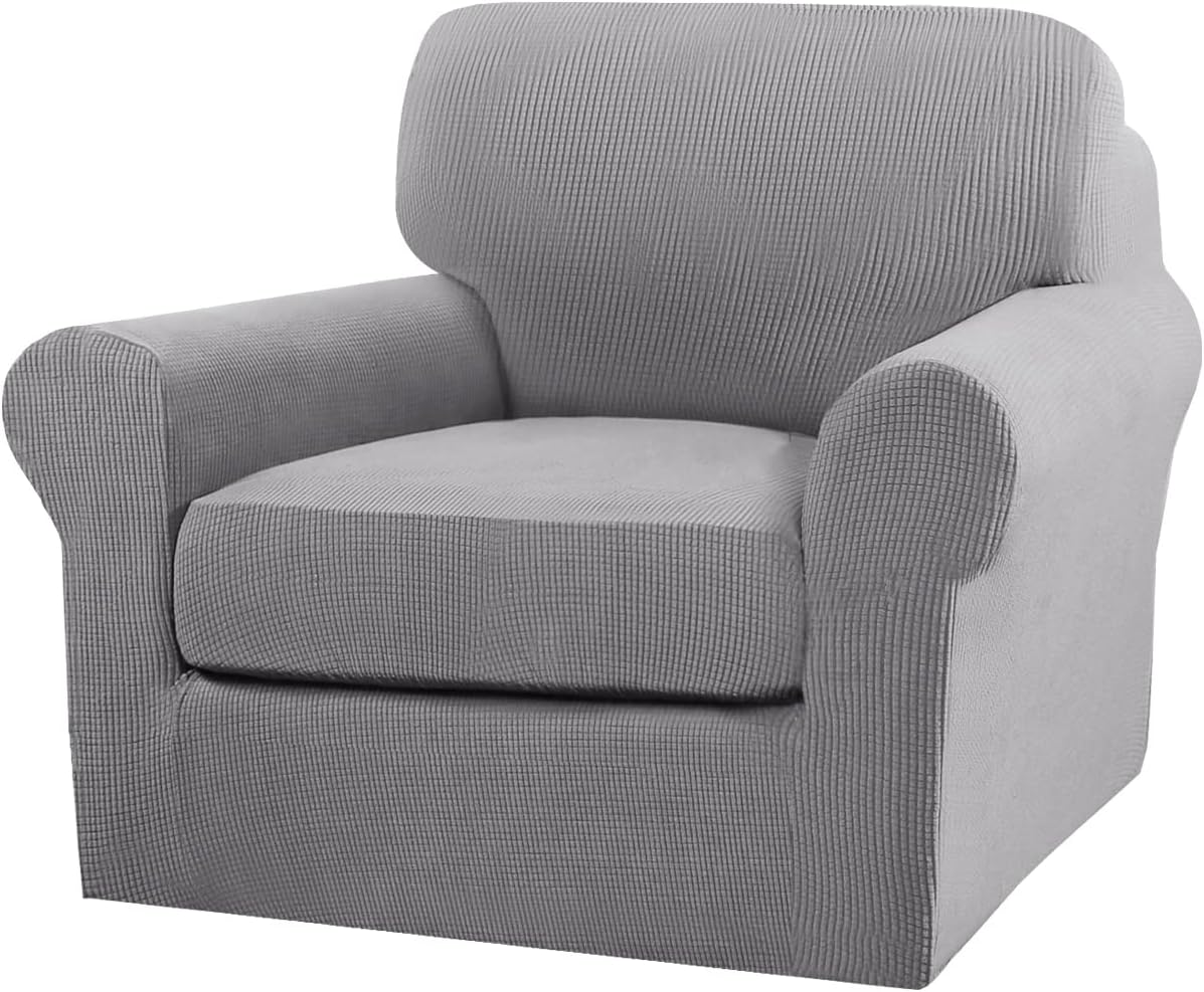 Amazon.com: Turquoize 2 Piece Chair Covers Chair Slipcovers for Living ...