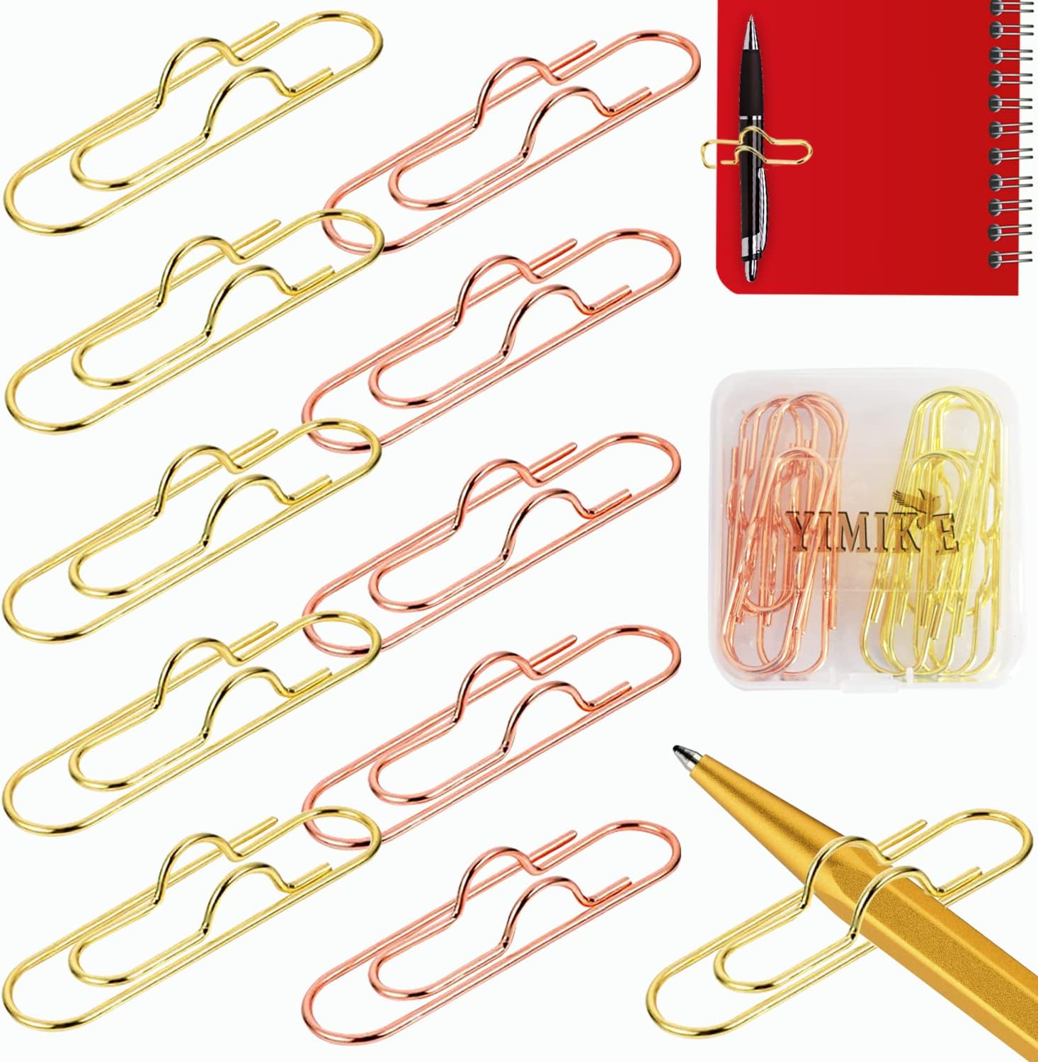 Amazon.com : Metal Pen Clip for Notebook,10 Pack 2 Colors Pens Clips ...