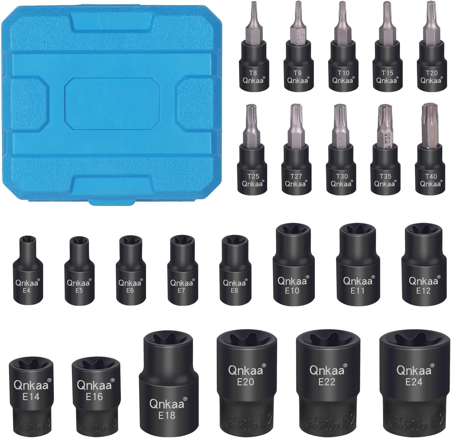 Drive Male Female Torx Star Bit Socket E-Socket Set Handheld Tool - 34 ...