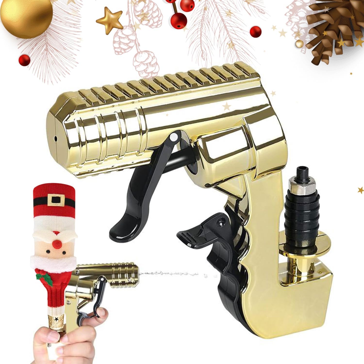 Champagne Gun Upgraded Gold Longer Range Bubble Liquid Shooter ...