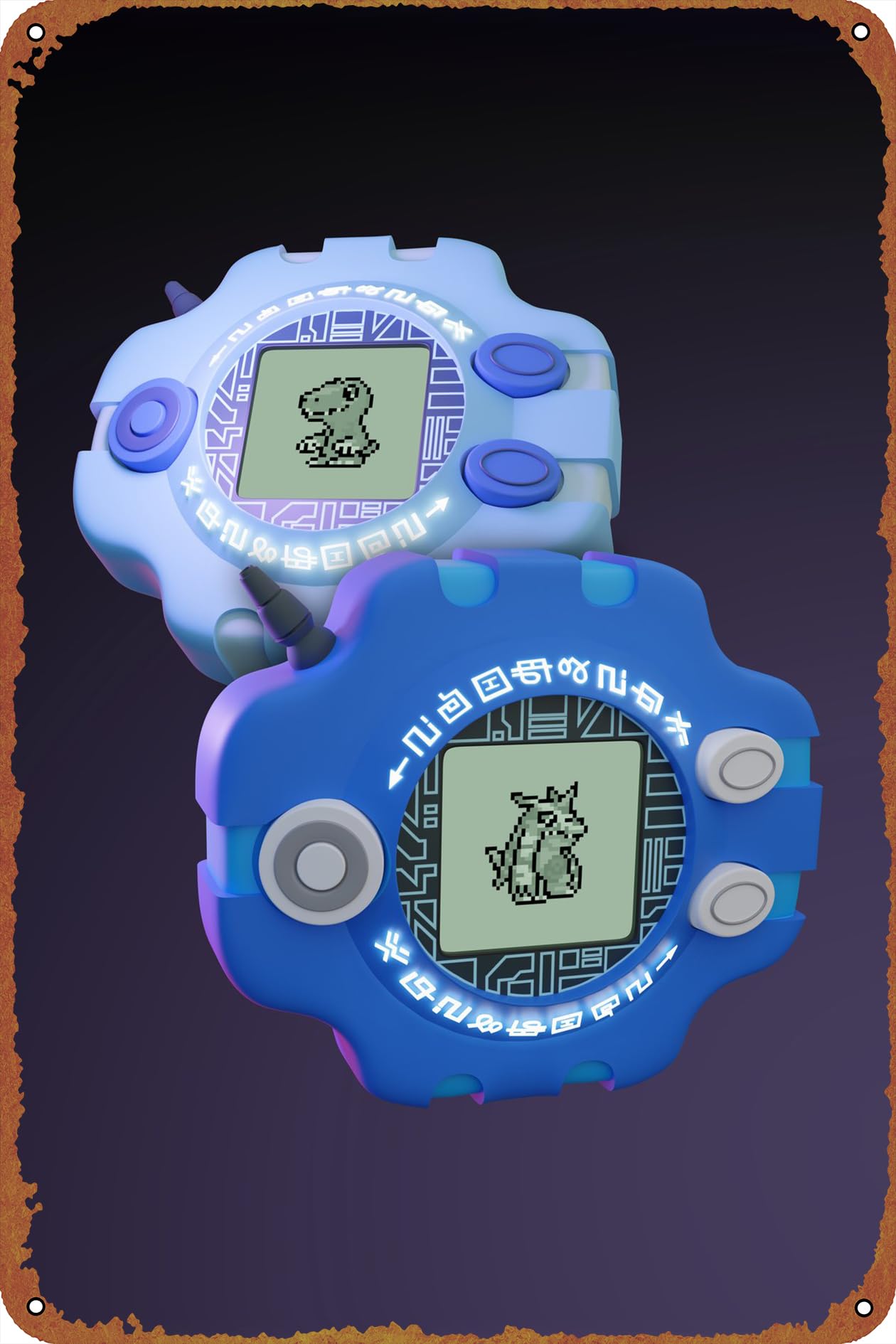 Amazon.com : ZTLLFV Digimon Digivice Poster Poster Metal Tin Logo ...