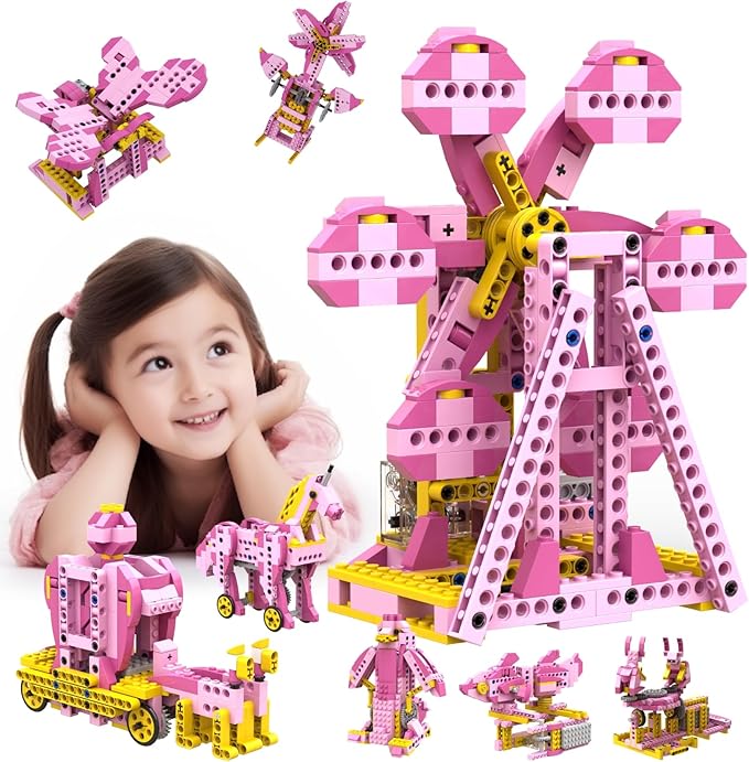 Amazon.com: Apitor 298PCS STEM Toys for Girls, 8-in-1 Electric Motor ...