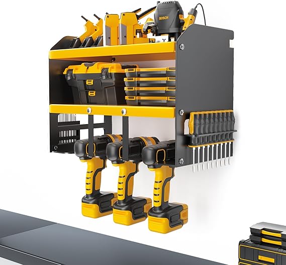 Amazon.com: Qusimi Wall Mounted Power Tool Organizer,Garage Space ...