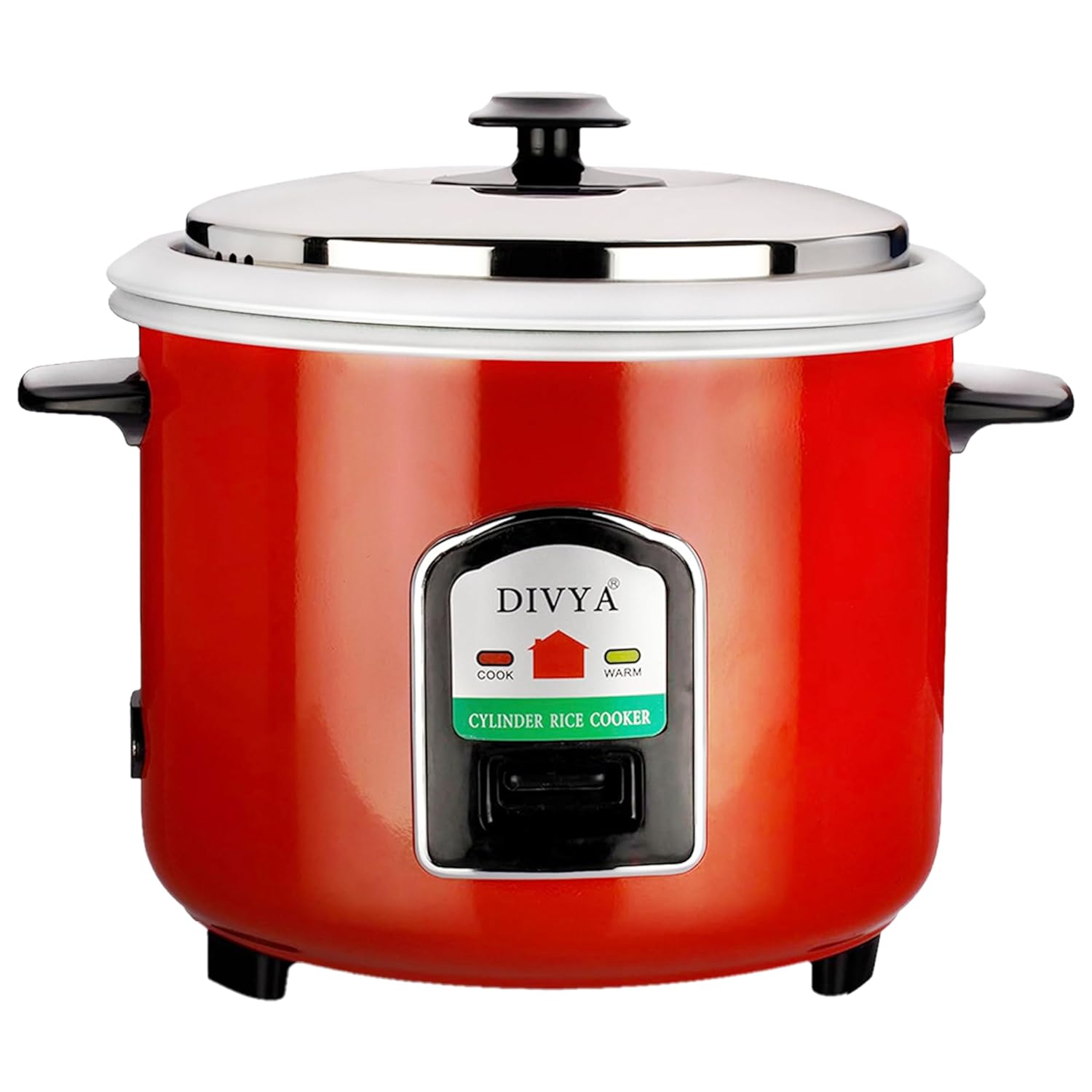 Buy DIVYA 1.8 Litres Red Cylinder Double Pot Rice Cooker | 700 Watts ...