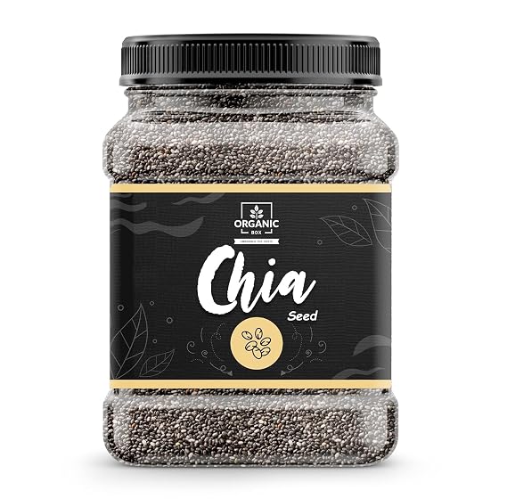 Organic Box Chia Seeds - 1 kg (Jar) - Healthy food for eating diet ...