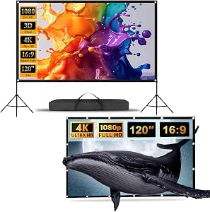Amazon.com: 120 INCH Stand Screen and 120 INCH Screen Combo : Electronics