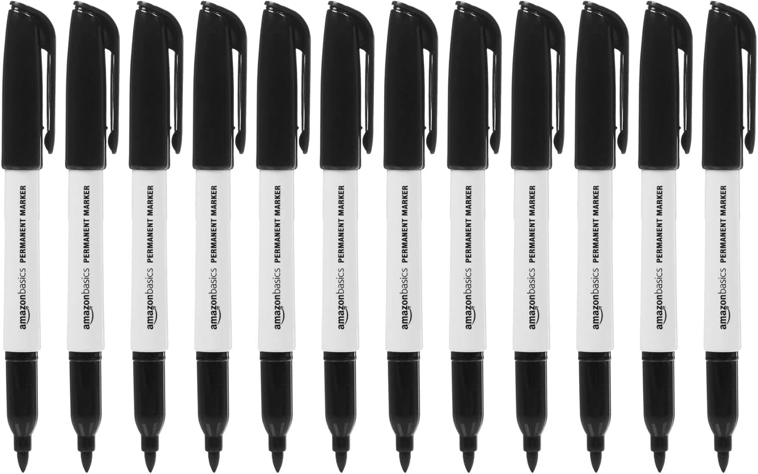 Amazon Basics Permanent Markers - Black - Pack of 12 : Amazon.co.uk ...