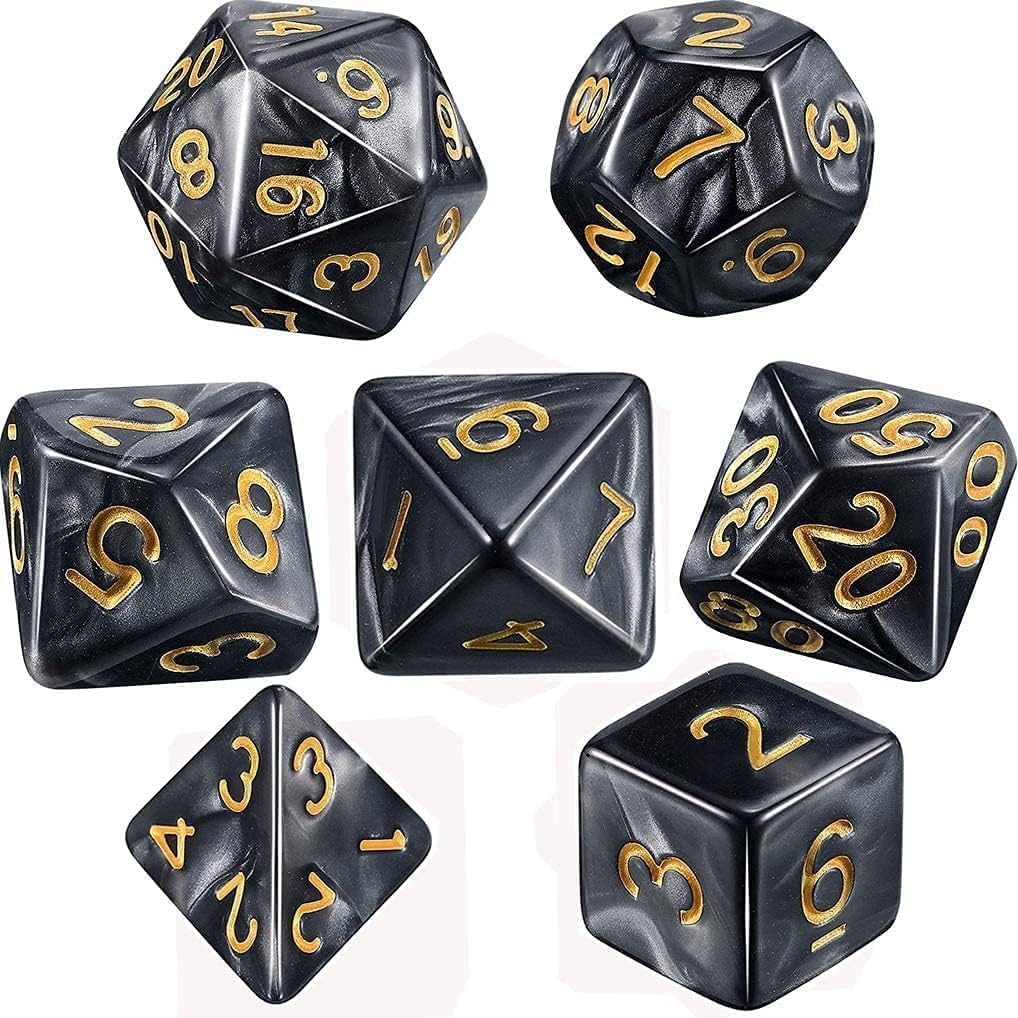 Amazon.co.jp: 7pcs Polyhedral Dice Dice 16mm for D20 D12 D10 D8 D6 D4 ...