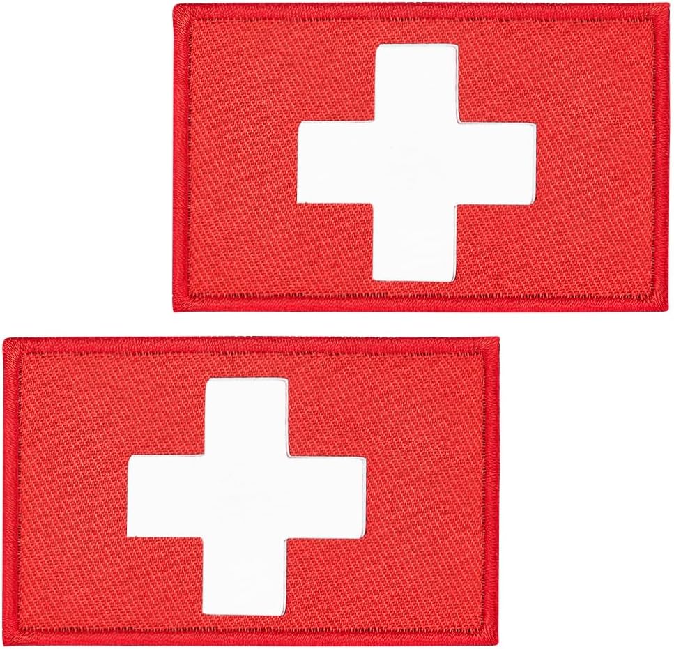 GORGECRAFT 4Pcs Medic Red Cross Patch First Aid Morable Patches Morale ...