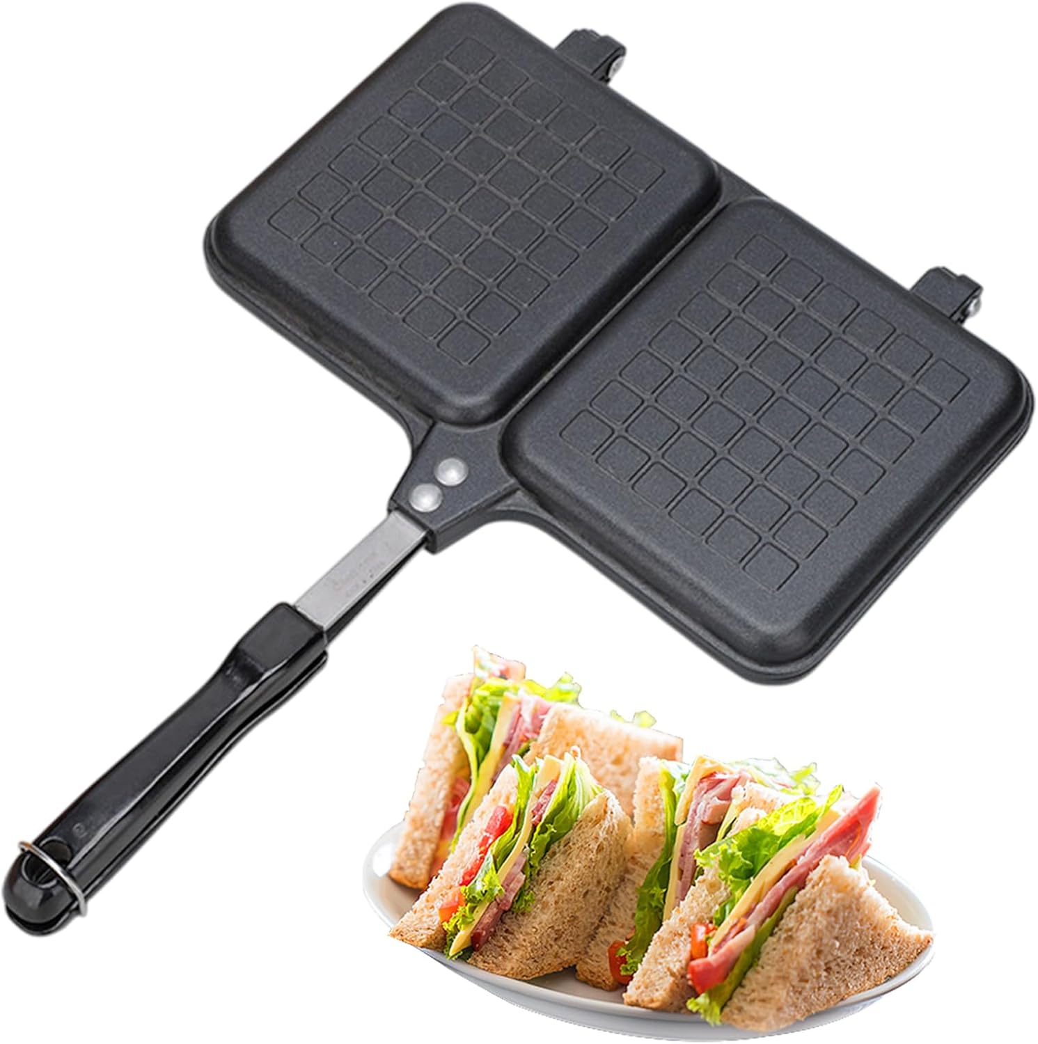 Sandwich Maker | Double Panel Stove Top Toaster Pan With Handle ...