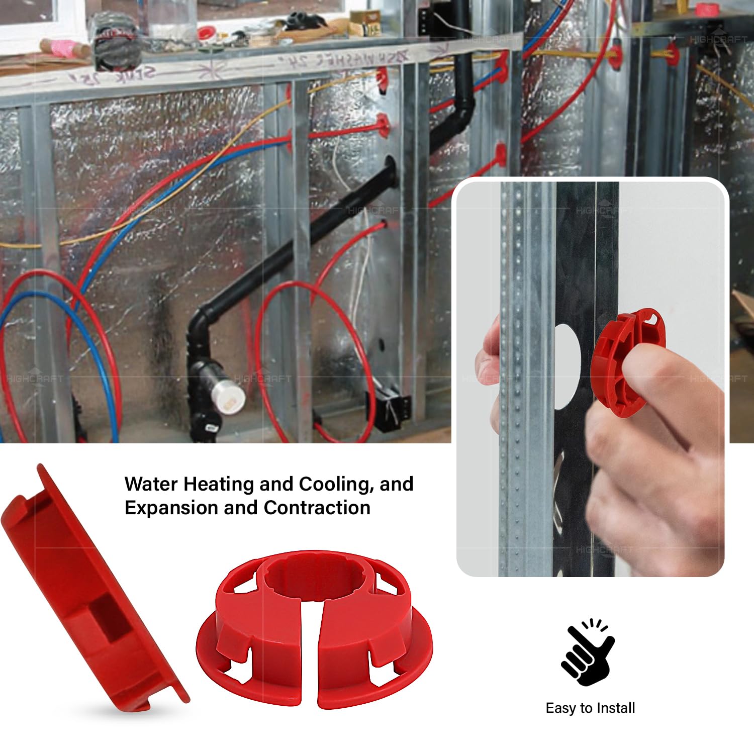 Snapklik.com : Highcraft PXCAP012-10 Metal Stud Insulator, Cushions 1/2 ...