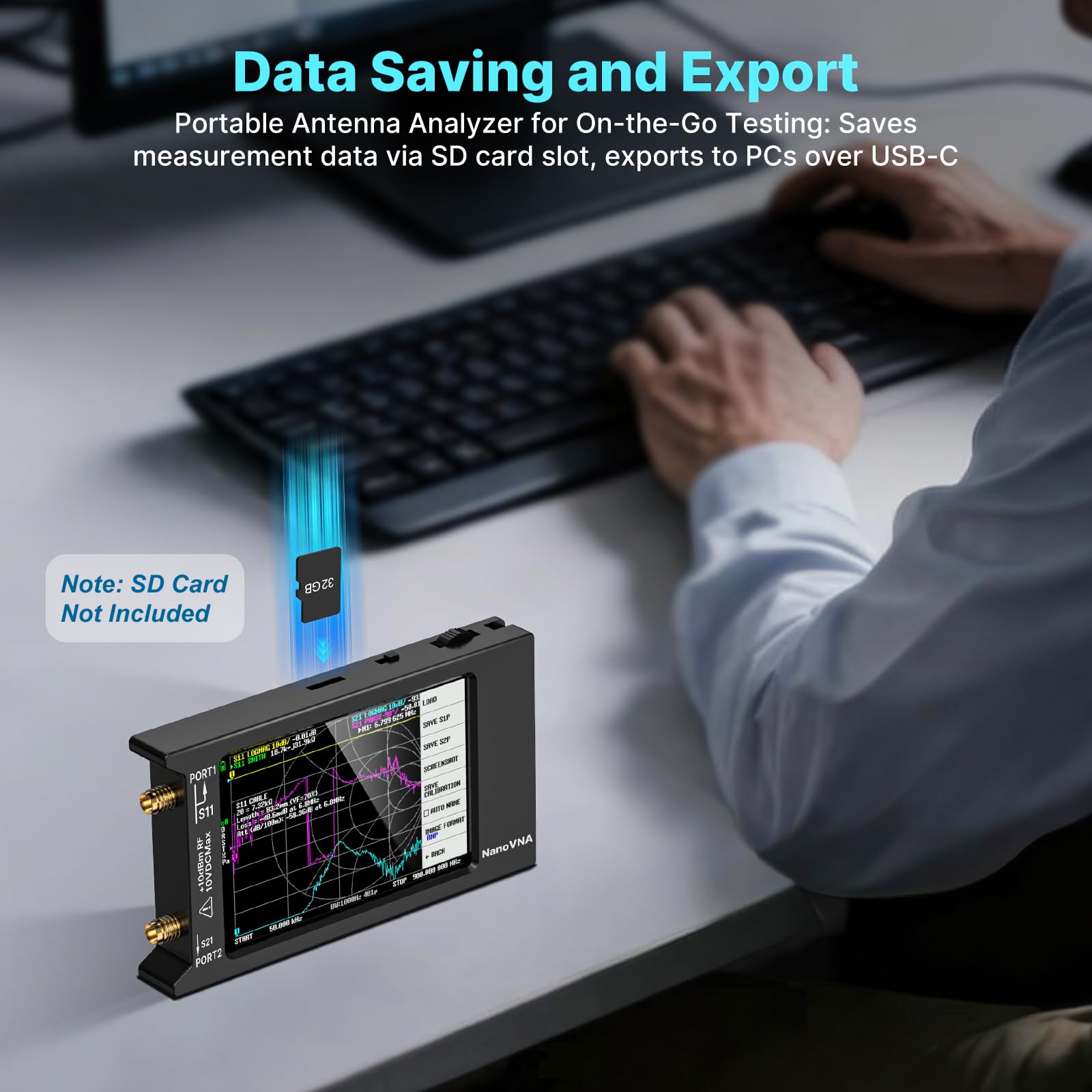 Snapklik.com : Upgraded NanoVNA H4 Vector Network Analyzer, Latest V4.4 ...