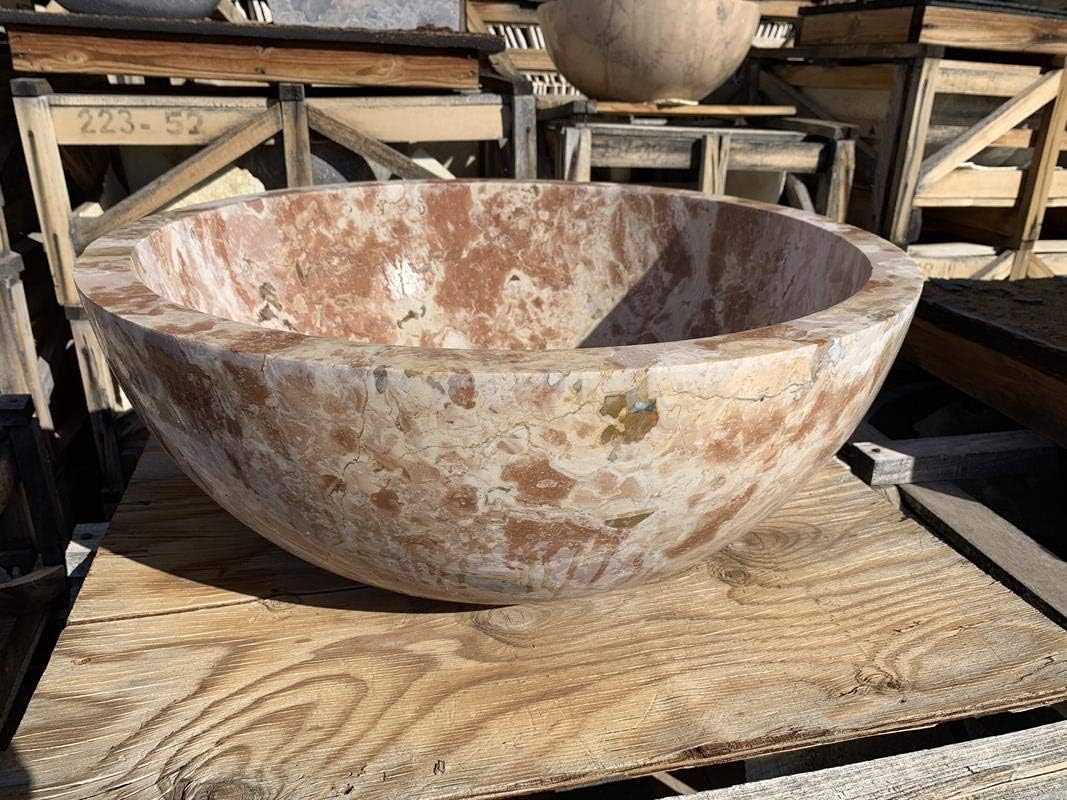 Natural Stone Modern Flower Pot-Smooth Creamy Chocolate-29"x29"x12 ...