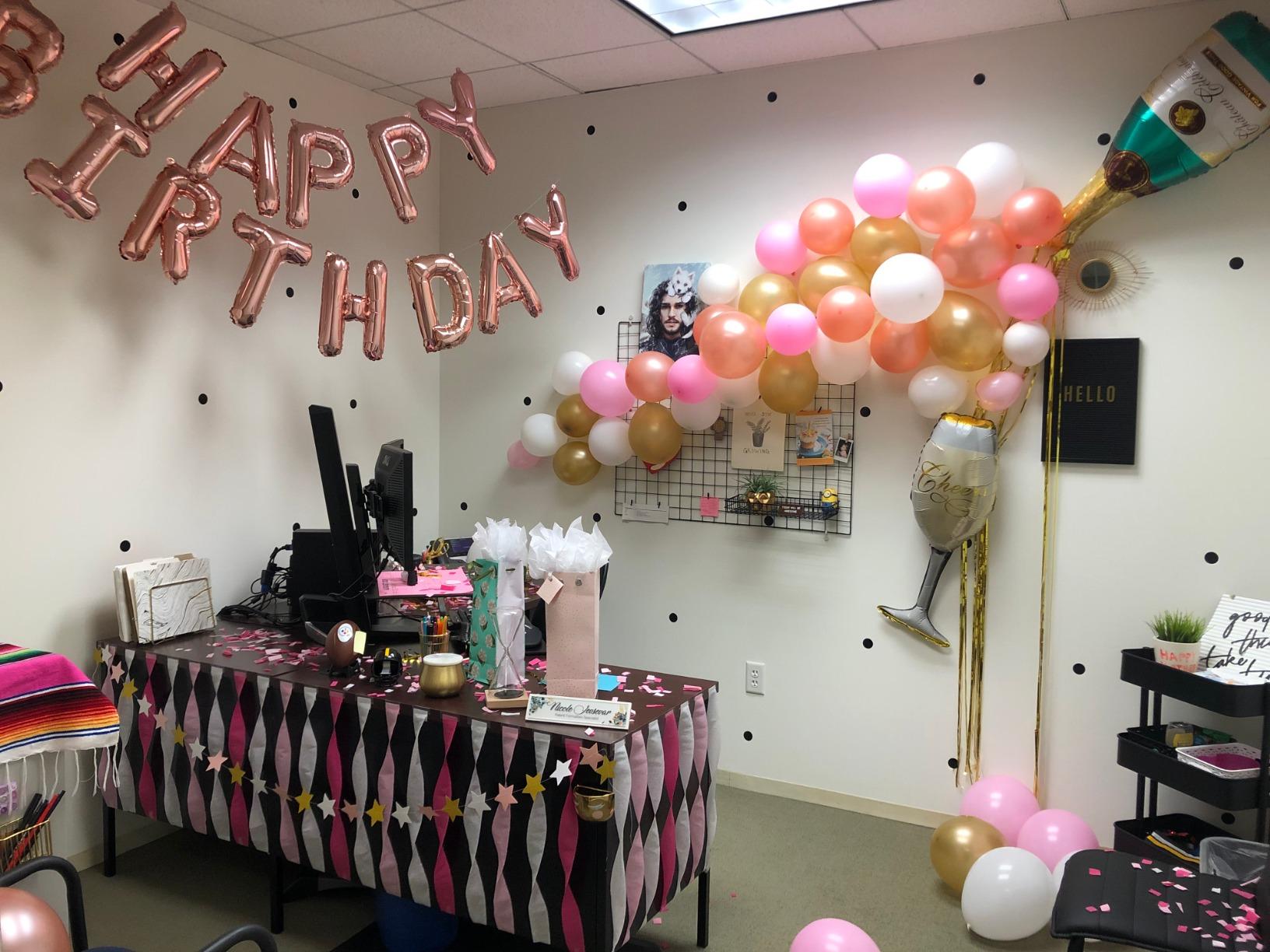 Amazon.com: HOKEKM Divine Birthday Party Decorations Kit - Rose Gold ...