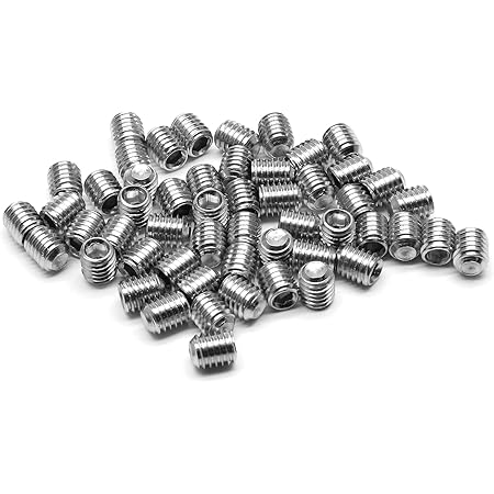 Amazon.com: uxcell 50Pcs Black M4 x 4mm Alloy Steel Hex Socket Set Grub ...