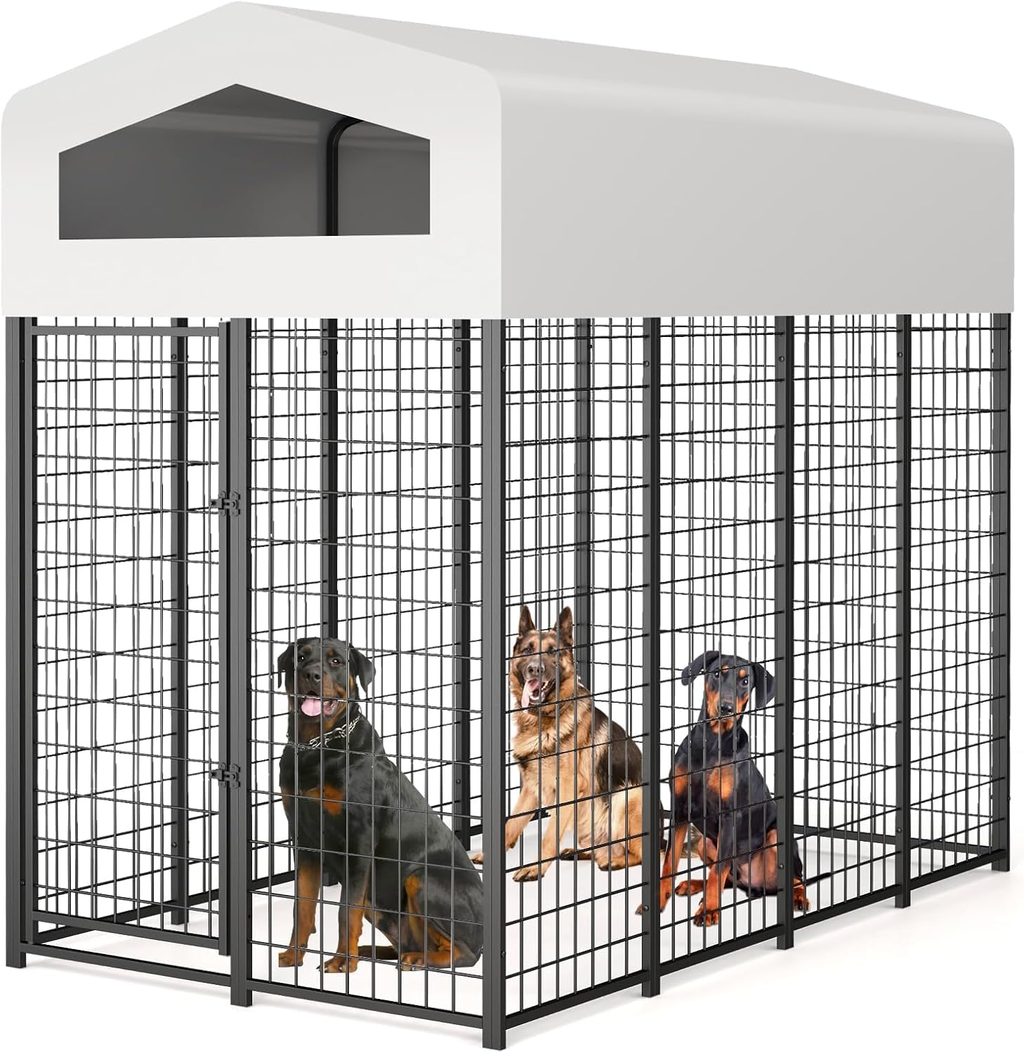 Amazon.com: 86" L x45 W x 79" H Large Dog Kennel Outside with Windproof ...