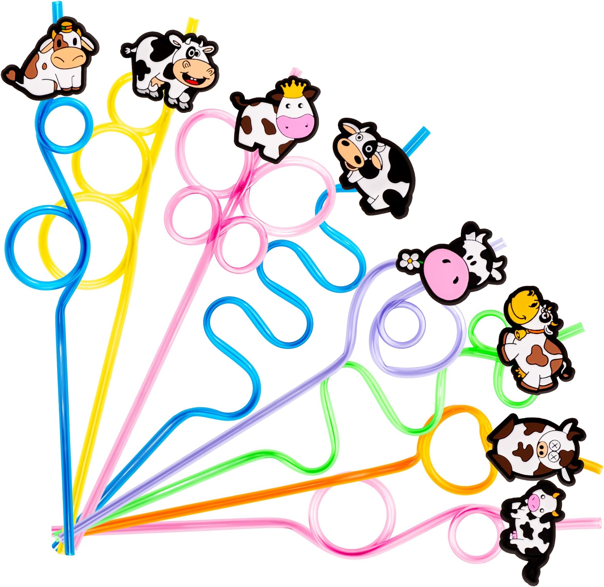 Amazon.com: 24 PCS Ladybug Drinking Crazy Straws for Kids | Red ...